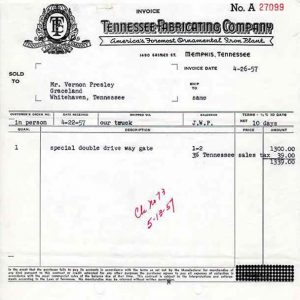graceland-gates-invoice - Dillard Companies